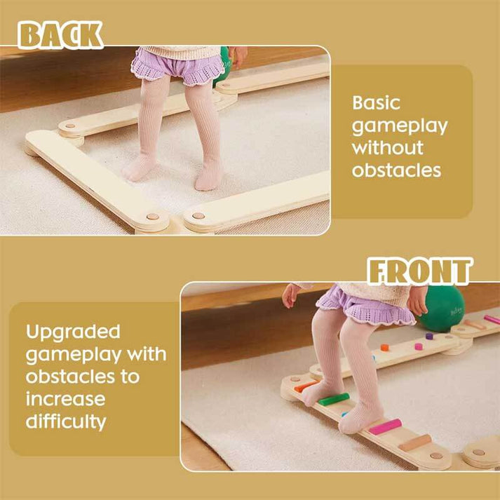 Wooden Balance Beam for Kids 3-5 Toddler Montessori Balance Beam Indoor ...
