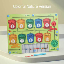 Magnetic Color and Number Maze, Wooden Magnet Puzzles Board Games for ...