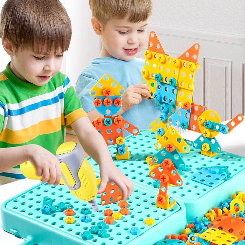 Creative Mosaic Drill Set for Kids, STEM Learning Toys, 3D Construction ...